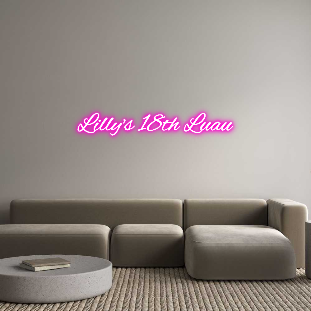 Custom neon sign Lilly's 18th Lu...