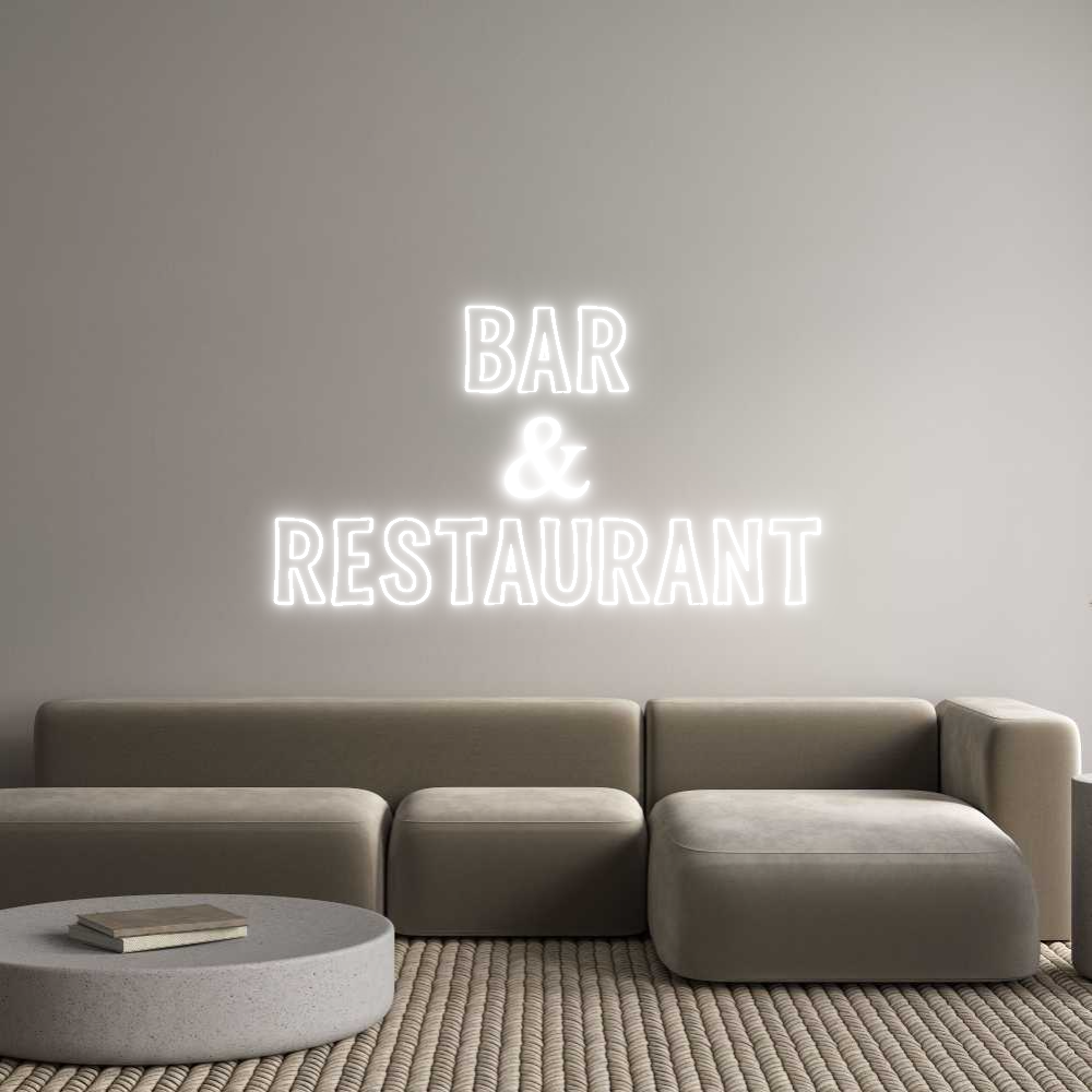 Custom Neon Sign Online Editor BAR & RESTAURAN...