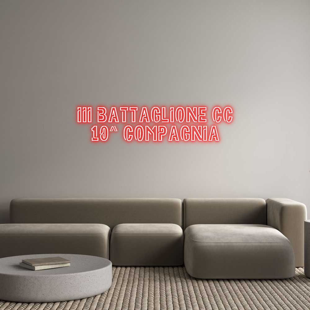 Custom Back Lit Neon Sign Online Editor III BATTAGLIONE...